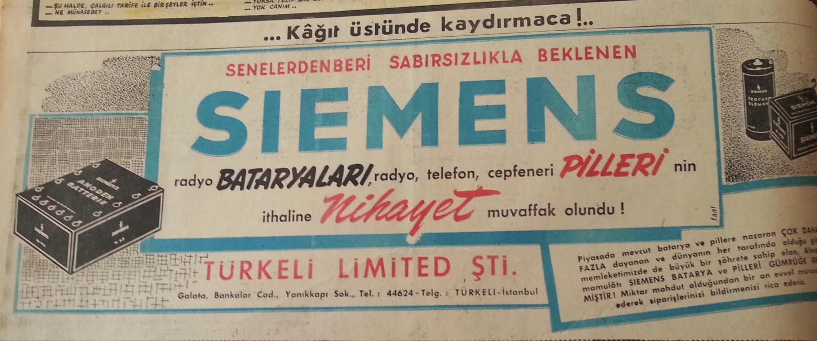 Turkish Advertising History: 50’s of the Turkish Newspaper Advertising ...