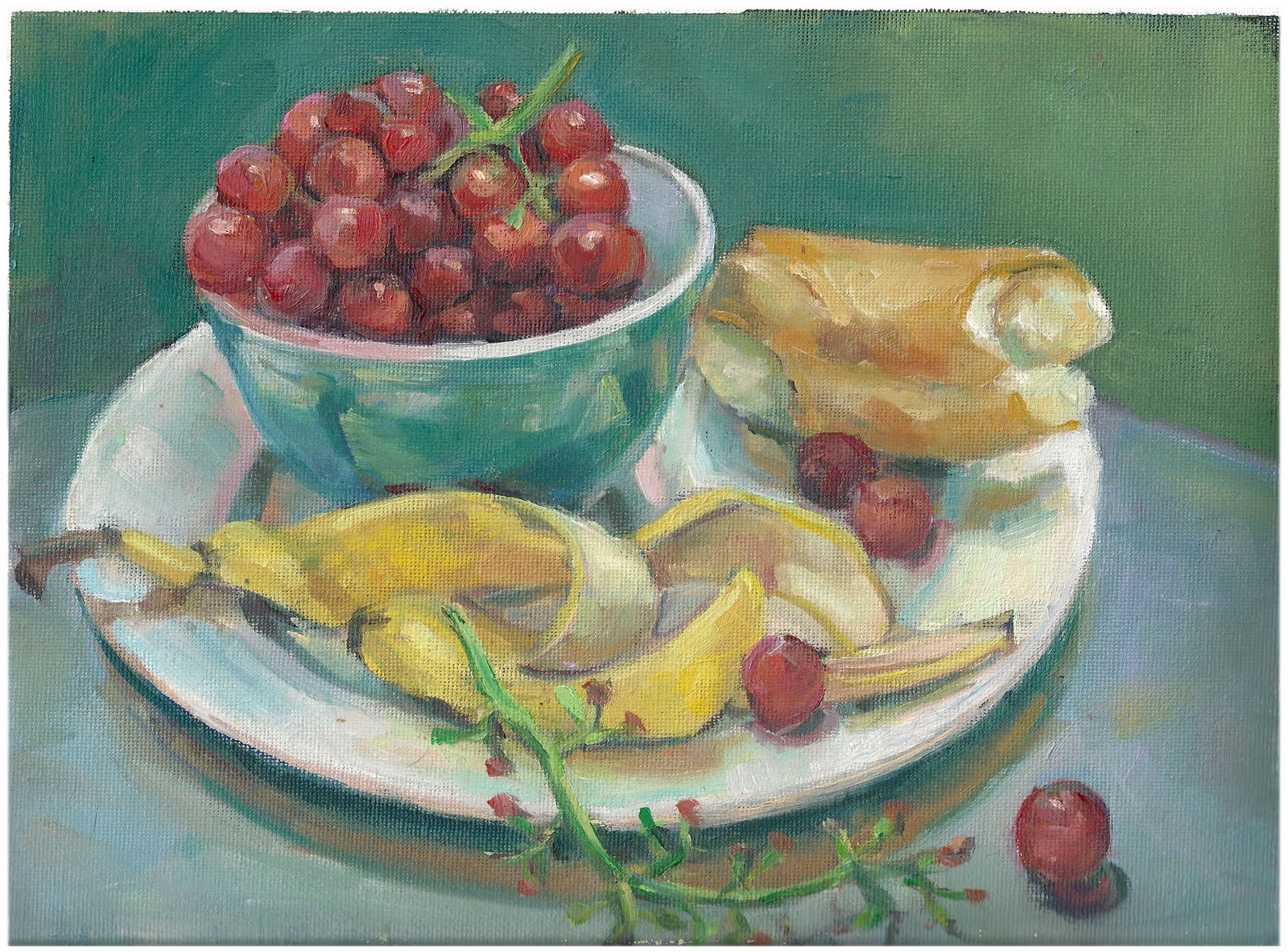 Alice Andreini's (almost) Daily Paintings: Still-life with banana peel