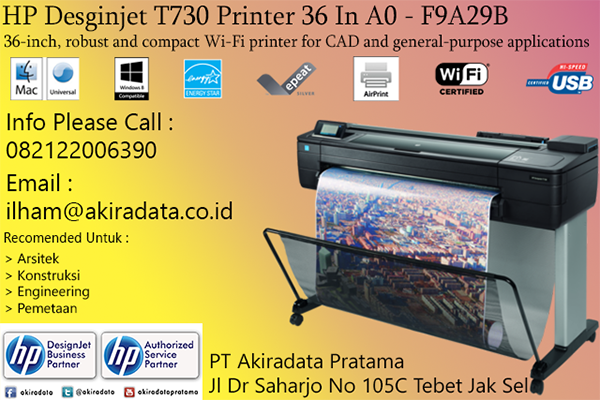 Jual HP Designjet T730 Printer 36-In A0-F9A29B ~ Jakarta Plotter - Jual ...