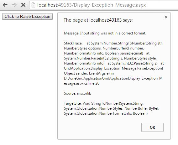 How To Display Exception Message In Aspnet D365 Fando Solutions