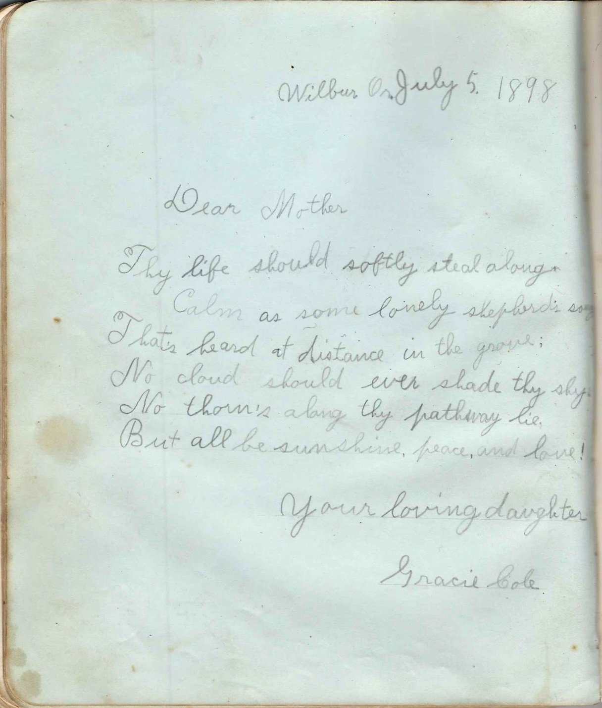 Heirlooms Reunited: 1880s Autograph Album of May Starr of Wilbur ...