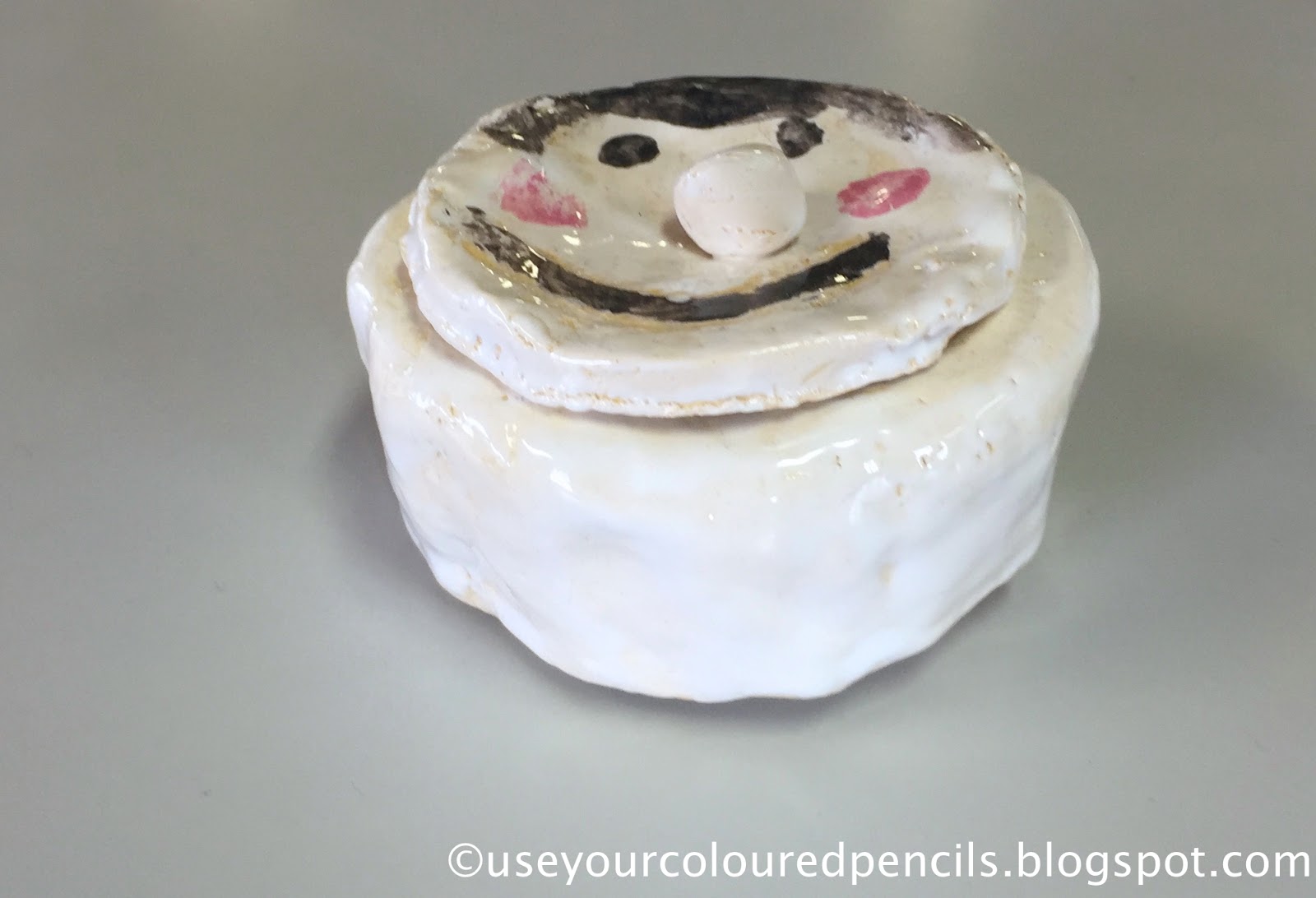 Use Your Coloured Pencils: Self Portrait Pinch Pots