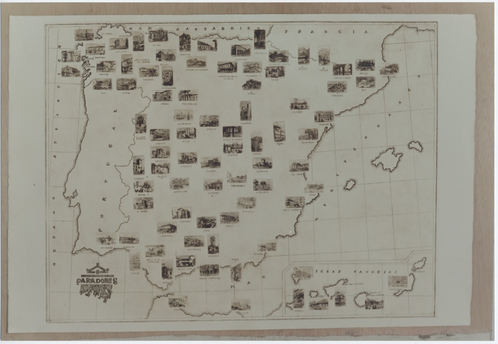 Grabamundo: RED DE PARADORES DE ESPAÑA.Año 1997.Grabado al aguafuerte ...