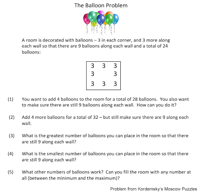 1001 Math Problems: The Balloon Problem