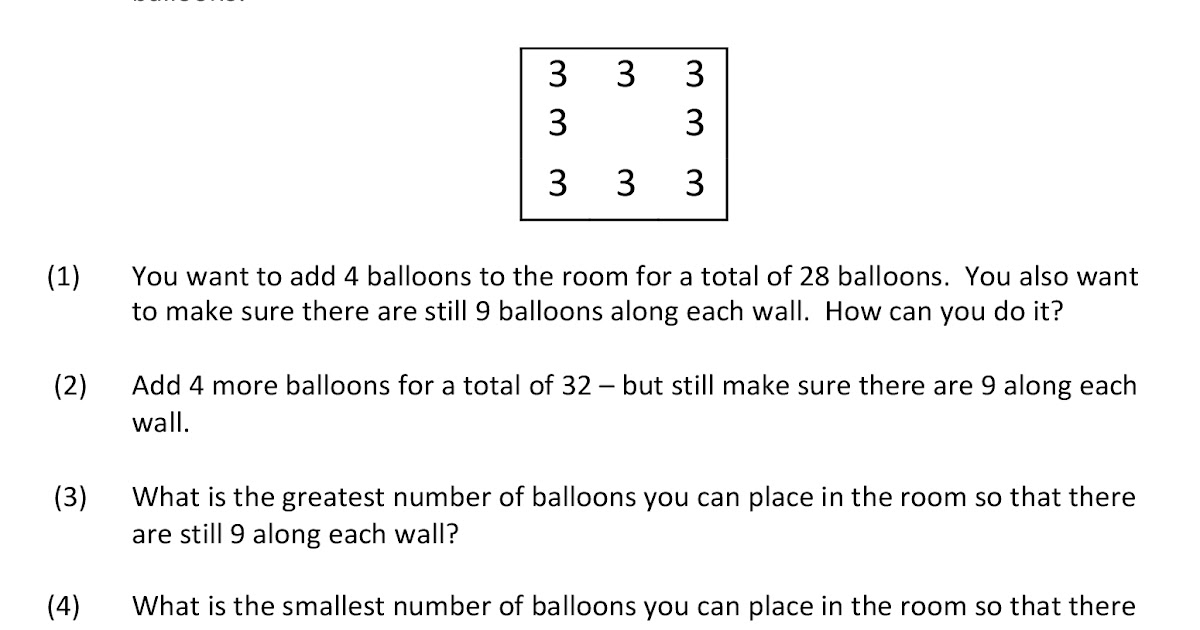 1001 Math Problems: The Balloon Problem