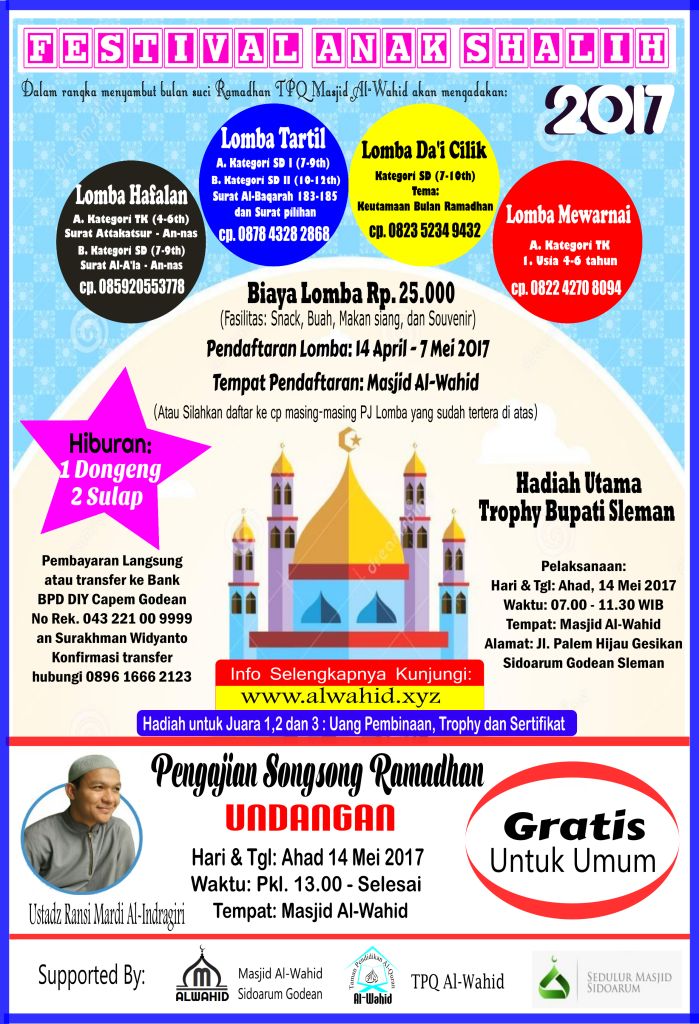 Festival Anak Shalih Masjid Al-Wahid - Masjid Al-Wahid