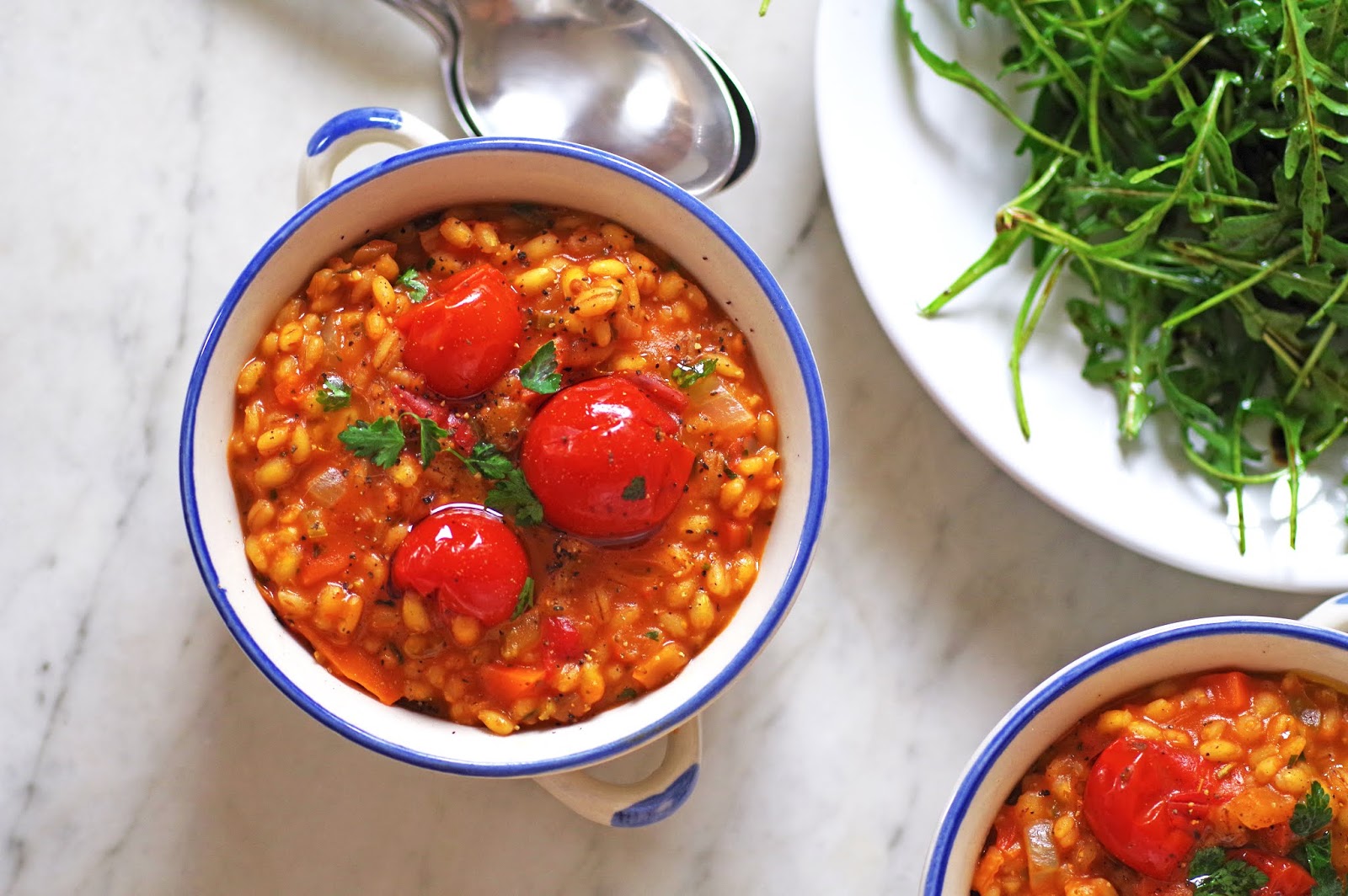 Tomato Pearl Barley Risotto |Euphoric Vegan