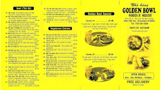 Golden Bowl Restaurant Menu - Gold Choices