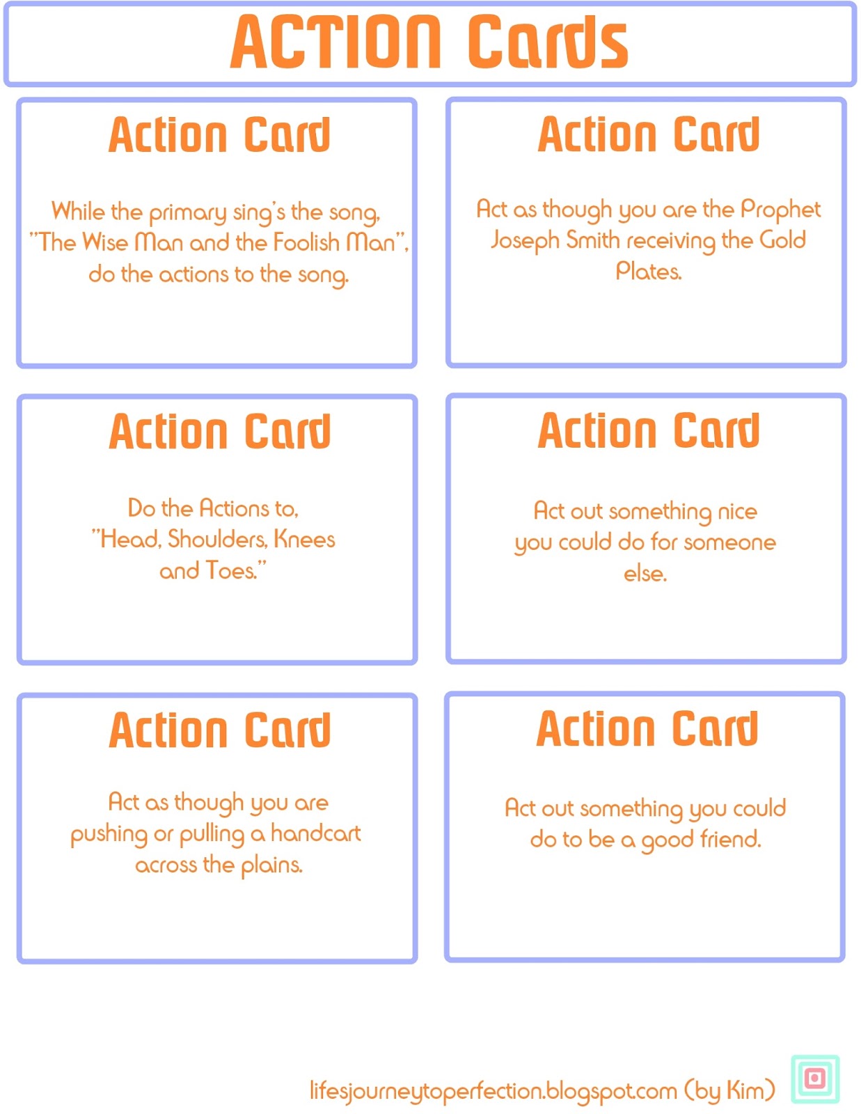 Life's Journey To Perfection: Sharing Time February 2014 Week 4: Agency ...