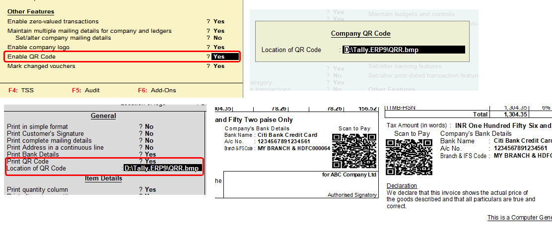 Print QR Code with Sales Invoice