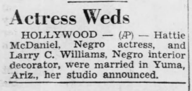 Jeannette's take on life: Actress Hattie McDaniel’s Marriages 1. Howard ...