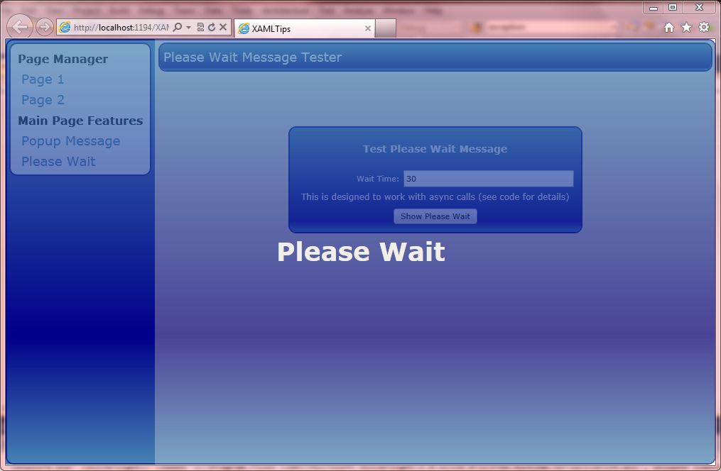 Jeremy Bytes: XAML App Review - Part 4: Please Wait Screen