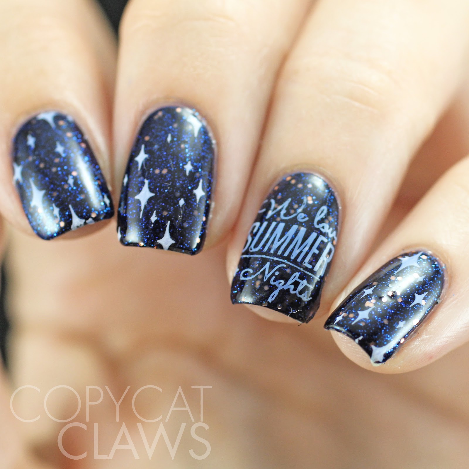 Copycat Claws: HPB Presents Summer Night Sky Nail Art