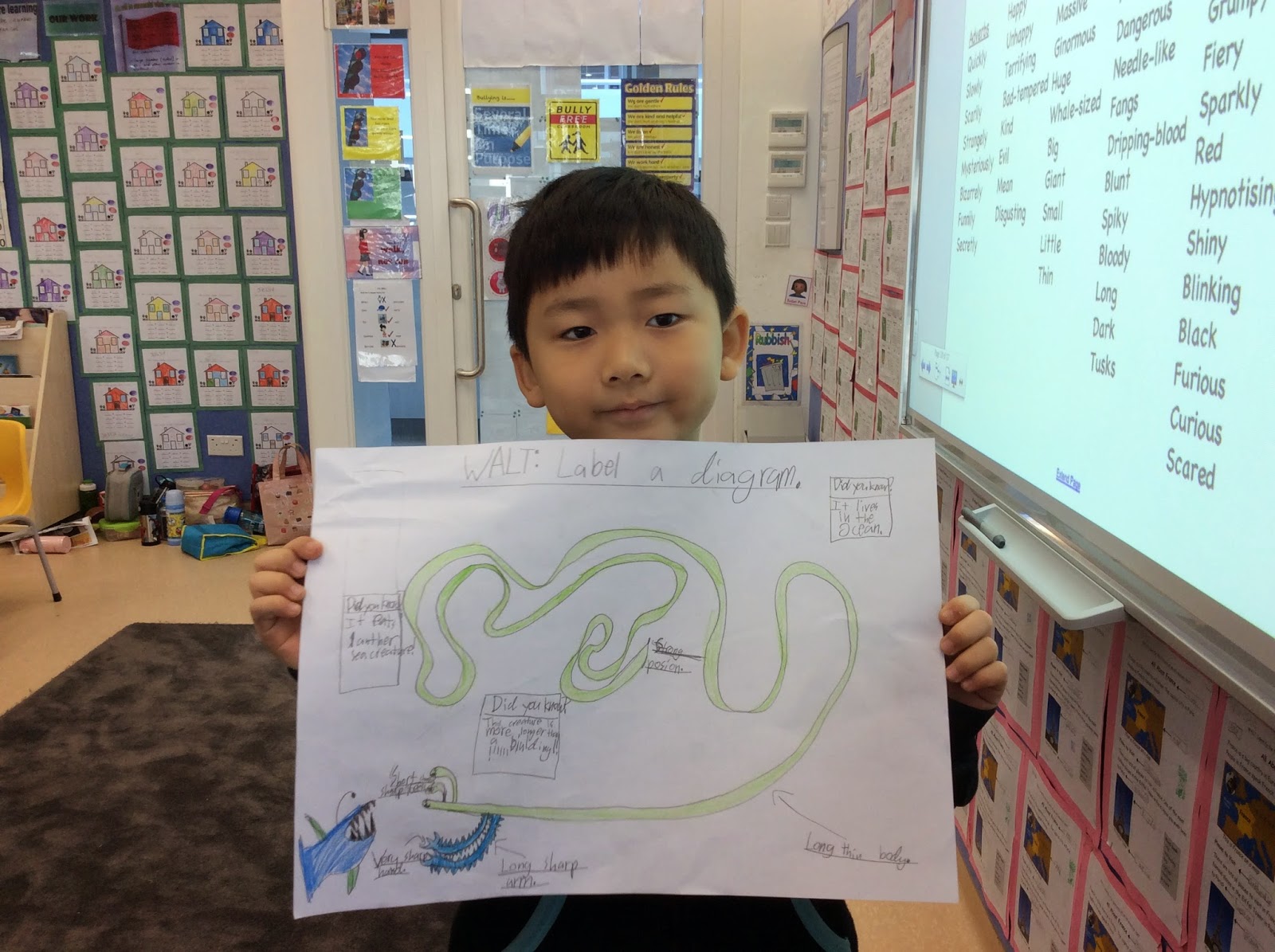 Year 2 NAIS HK: 2C Sea Monster Diagrams and Passports, Rhyming, Guided ...