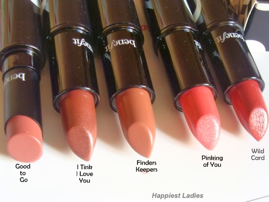 6 Benefit Lipsticks Swatches - Happiest Ladies