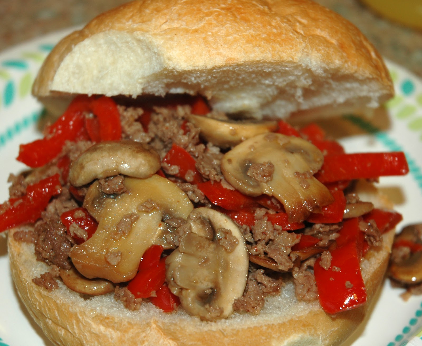 DeLish DeMaria: Steak, Peppers & Mushrooms Sandwich