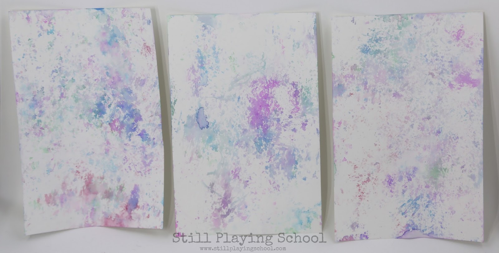 Snow Printing Process Art for Kids | Still Playing School
