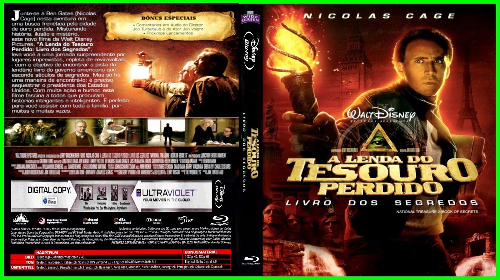 CAPAS DVD-R GRATIS: A Lenda do Tesouro Perdido 1 e 2 - Blu Ray