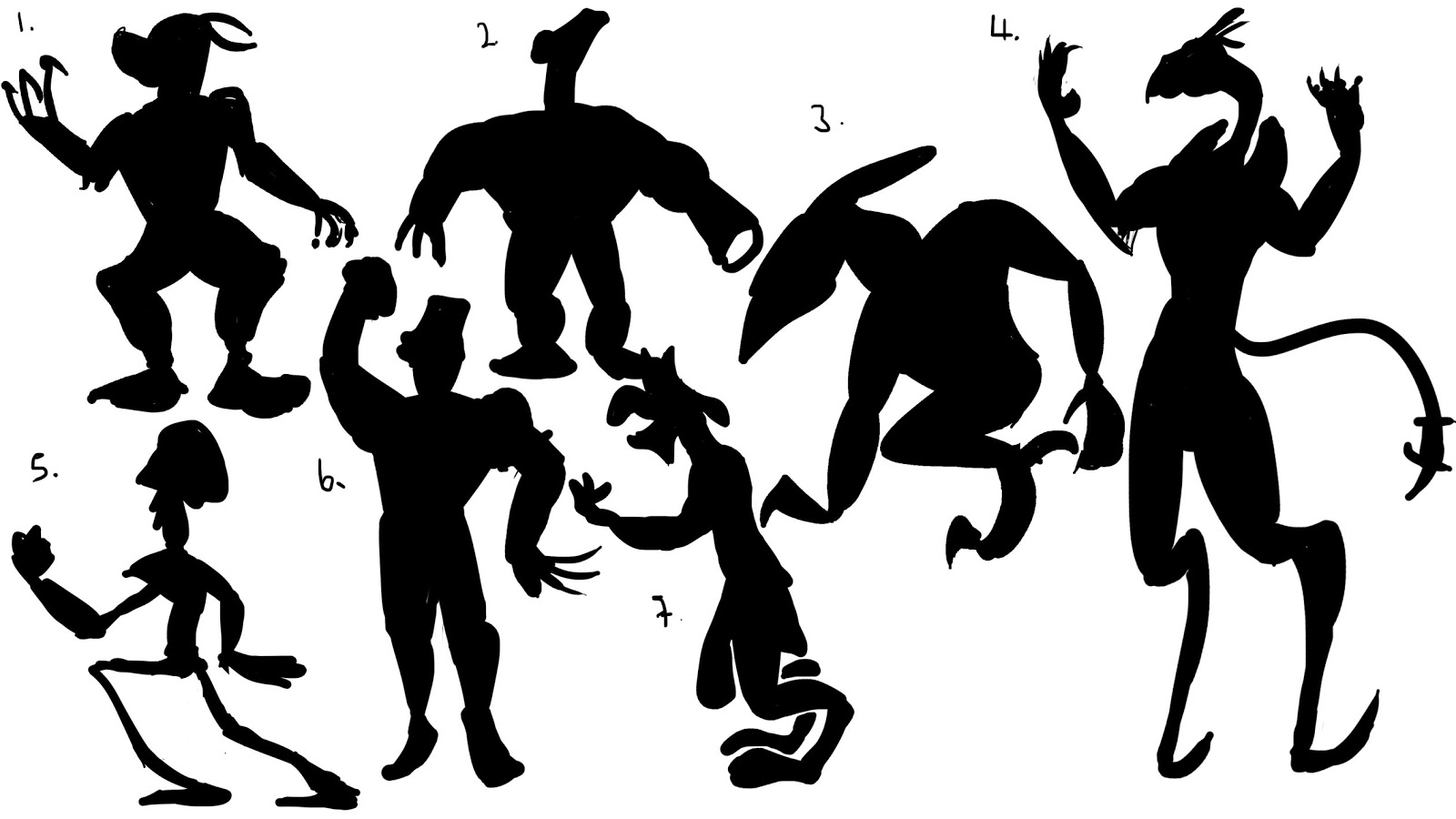 Joey Ku: Character Design Project: Silhouette designs