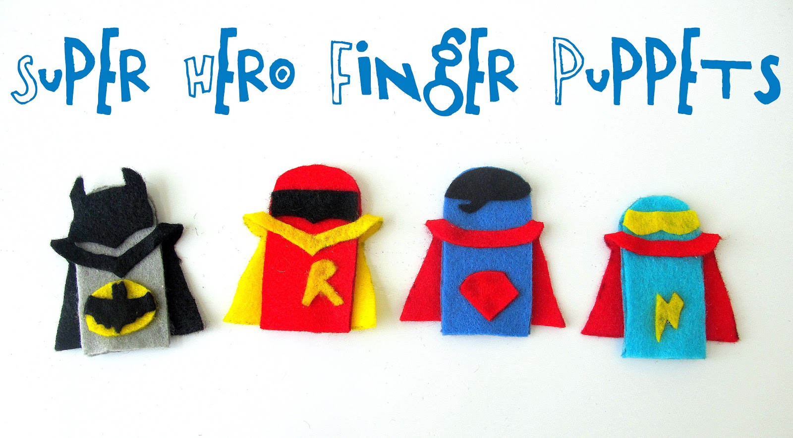 Love City: Super Hero Craft Week { super hero felt finger puppets }