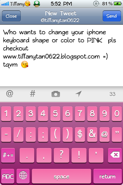 Tiffany Tan: How To Change iPhone Keyboard To P-I-N-K Or Other Colour!!!