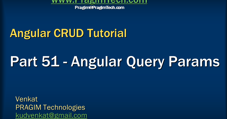 Sql Server Net And C Video Tutorial Angular Query Params Slides