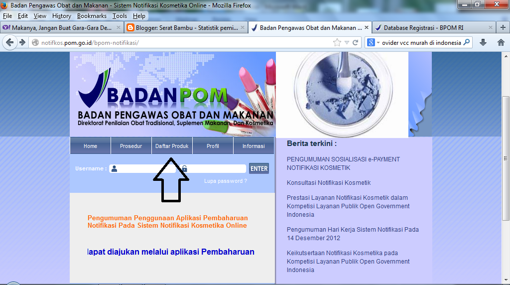 Cara Mengecek Notifikasi Produk Kosmetik