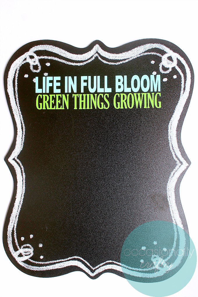 Spring Chalkboard Subway ARt | Occasionally Crafty: Spring Chalkboard ...