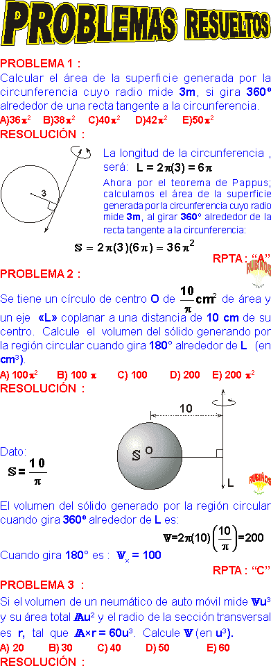 LOS TEOREMAS DE PAPPUS PDF TEORÍA Y EJEMPLOS RESUELTOS DE CÁLCULO ...