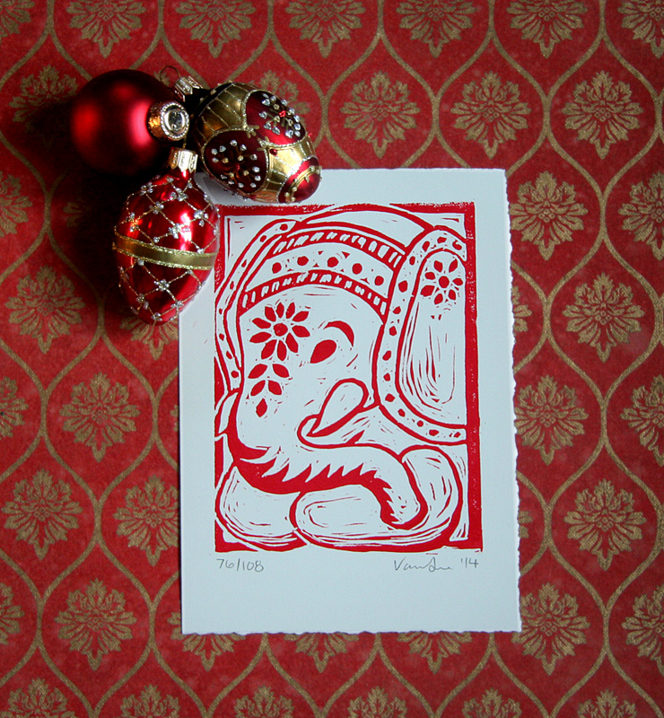 Nessy Designs: Elephant Linocut