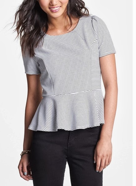 Fall Essential Striped Peplum