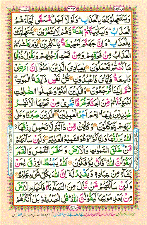 Gateway to Quran: Colour Coded Quran - Para 21