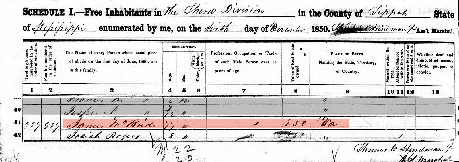 The Whole Famdamly: James McBride (1773-1850)