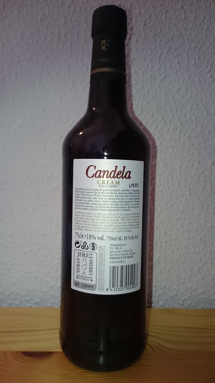 ¿Gusta tomar un vino? pasen y beban: Candela Cream, DO Jerez-Xérès ...
