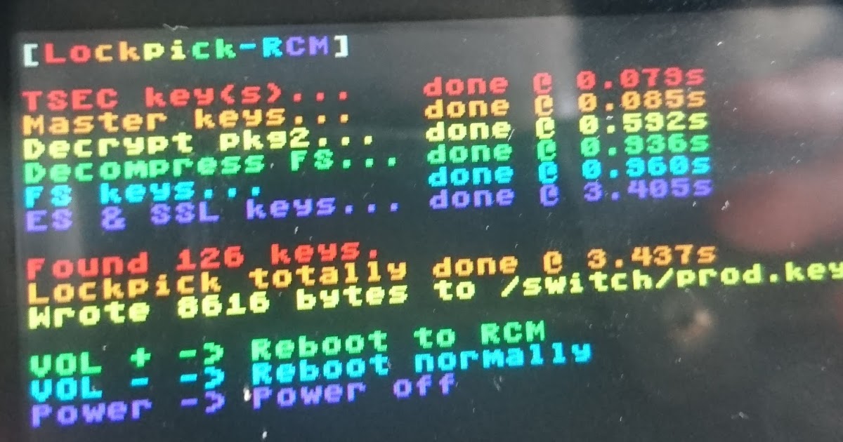 ニンテンドースイッチ キーを取得するLockpickのペイロード版Lockpick_RCM紹介