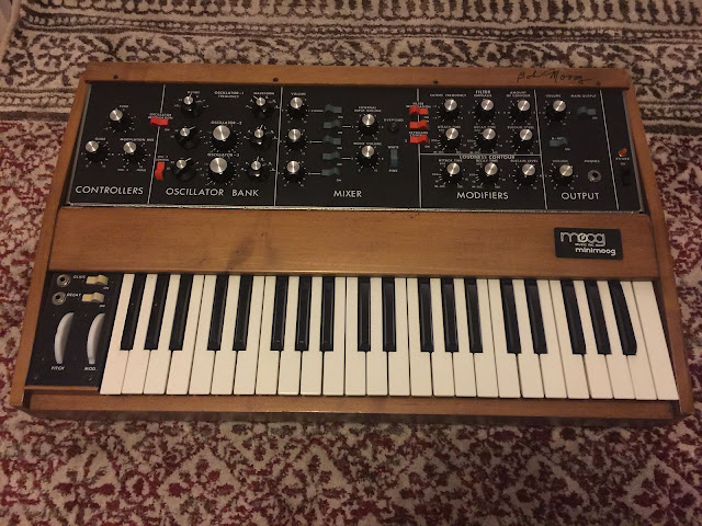 MATRIXSYNTH: 1974 Moog Minimoog Model D SN 6572 Signed by Bob Moog