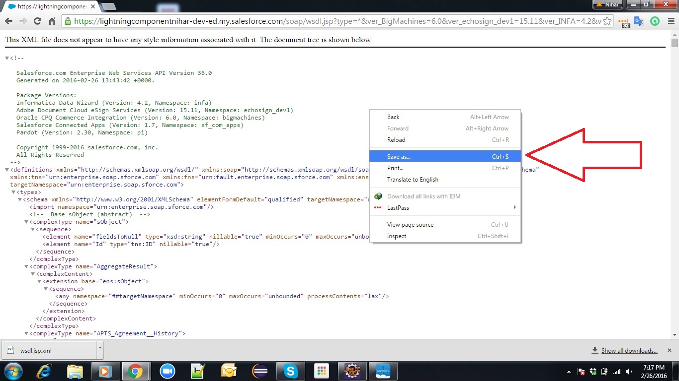How To Generate Wsdl From Salesforce Salesforce Dot Com Sfdc