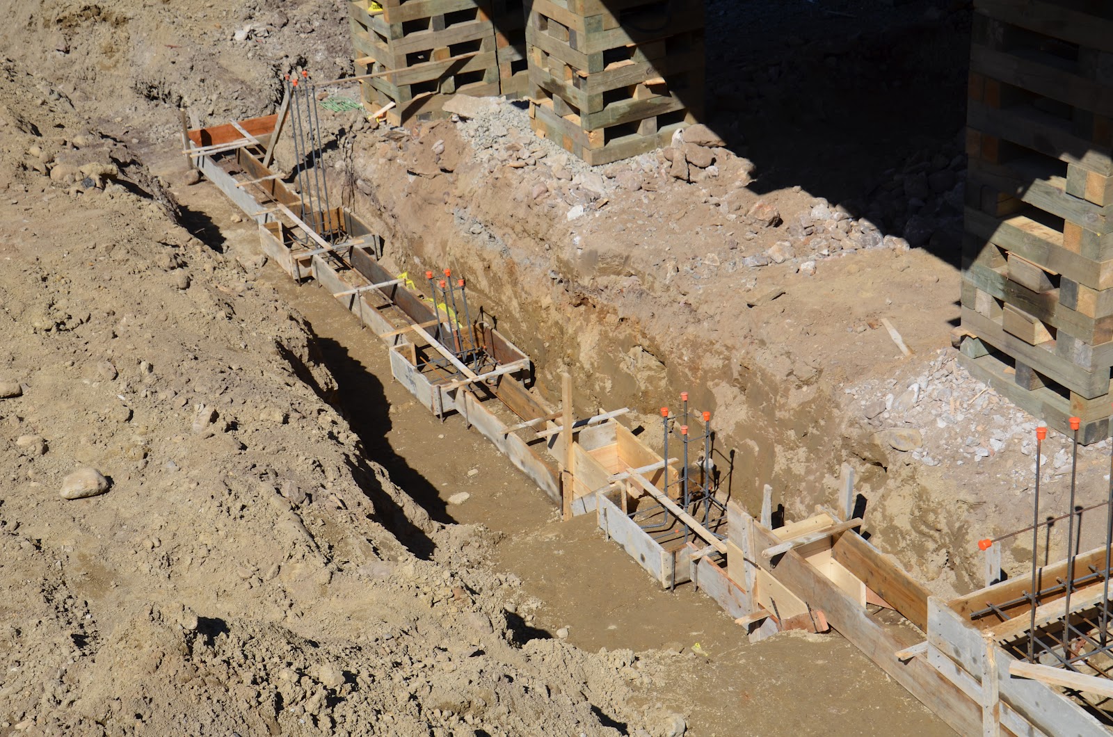 Middlebury Barn Renovation: Footings formed
