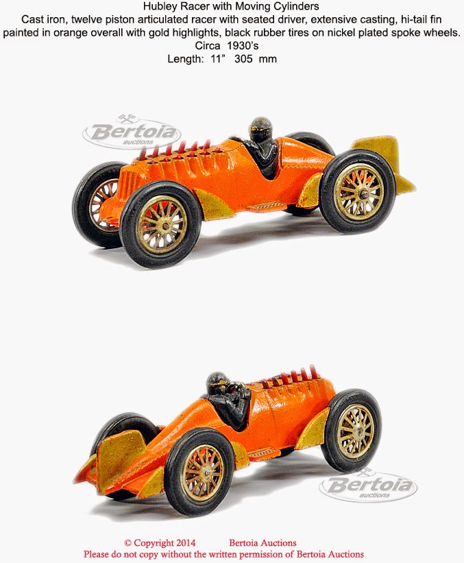 Old Antique Toys: Cast Iron Racers-Part 4-The Hubley Animated Racer