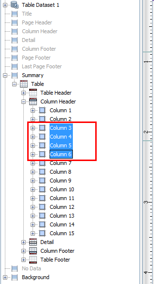 nascent: group table column jasper report