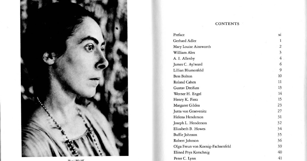 Carl Jung Depth Psychology: Bess Bolton: Memory of Toni Wolff