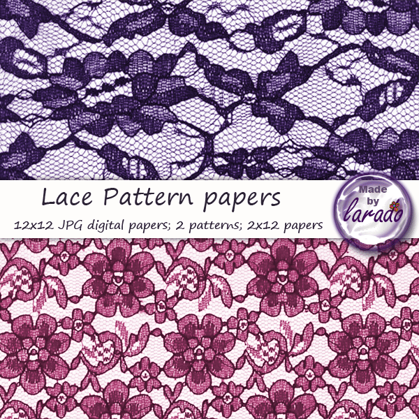 Colorful Z_orca: Lace Pattern Papers
