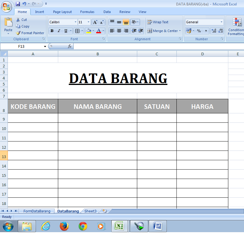 Selamat Datang Contoh Cara Membuat Aplikasi Sederhana Dengan Vba Ms Excel Data Barang