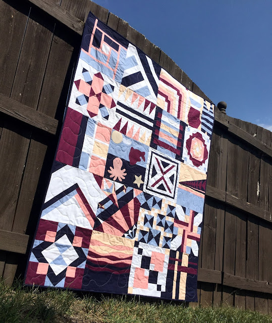 Meadow Mist Designs: Paintbrush Studio New Block Hop Quilt Finish