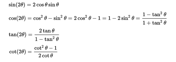 Trigonometric Formulas 8 Multiple Angle Formulae