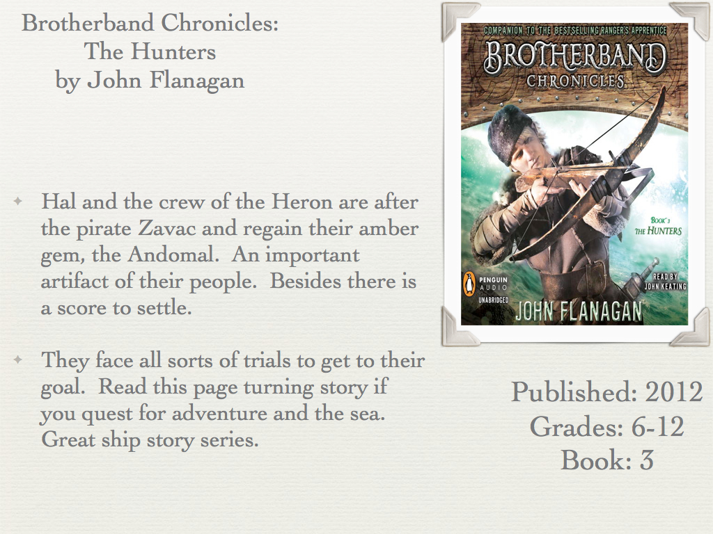 Young Adult Reading Machine: Brotherband Chronicles: The Hunters by ...
