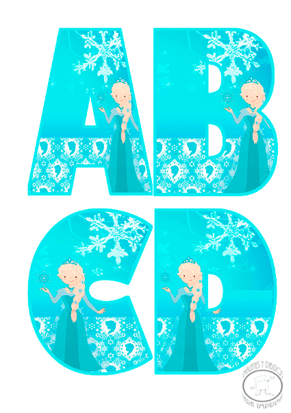 Abecedario Tipo Elsa de Frozen. Elsa´s Style Alphabet. - Oh my Alfabetos!