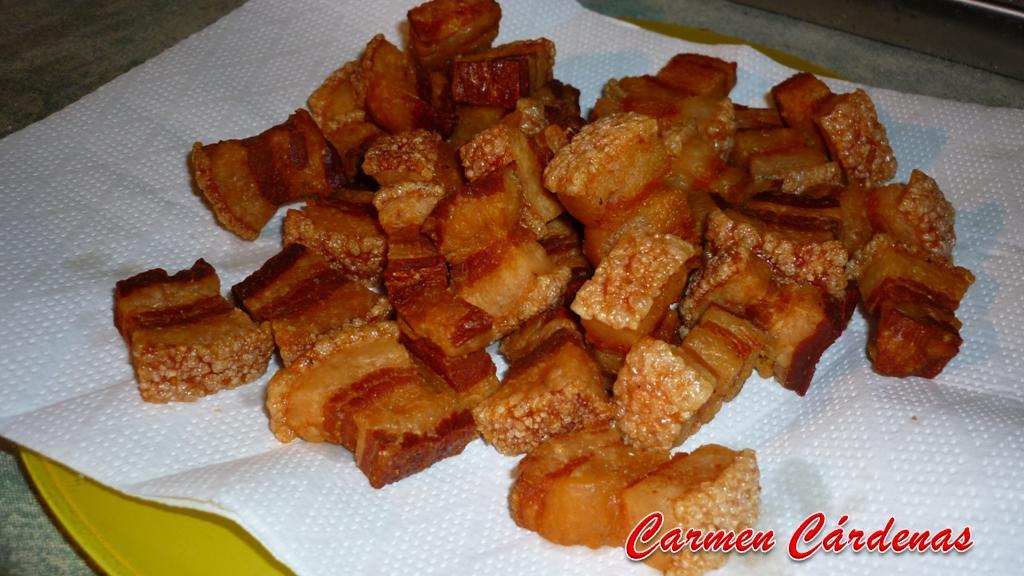 Las Recetas de Carmen: Torreznos fritos.