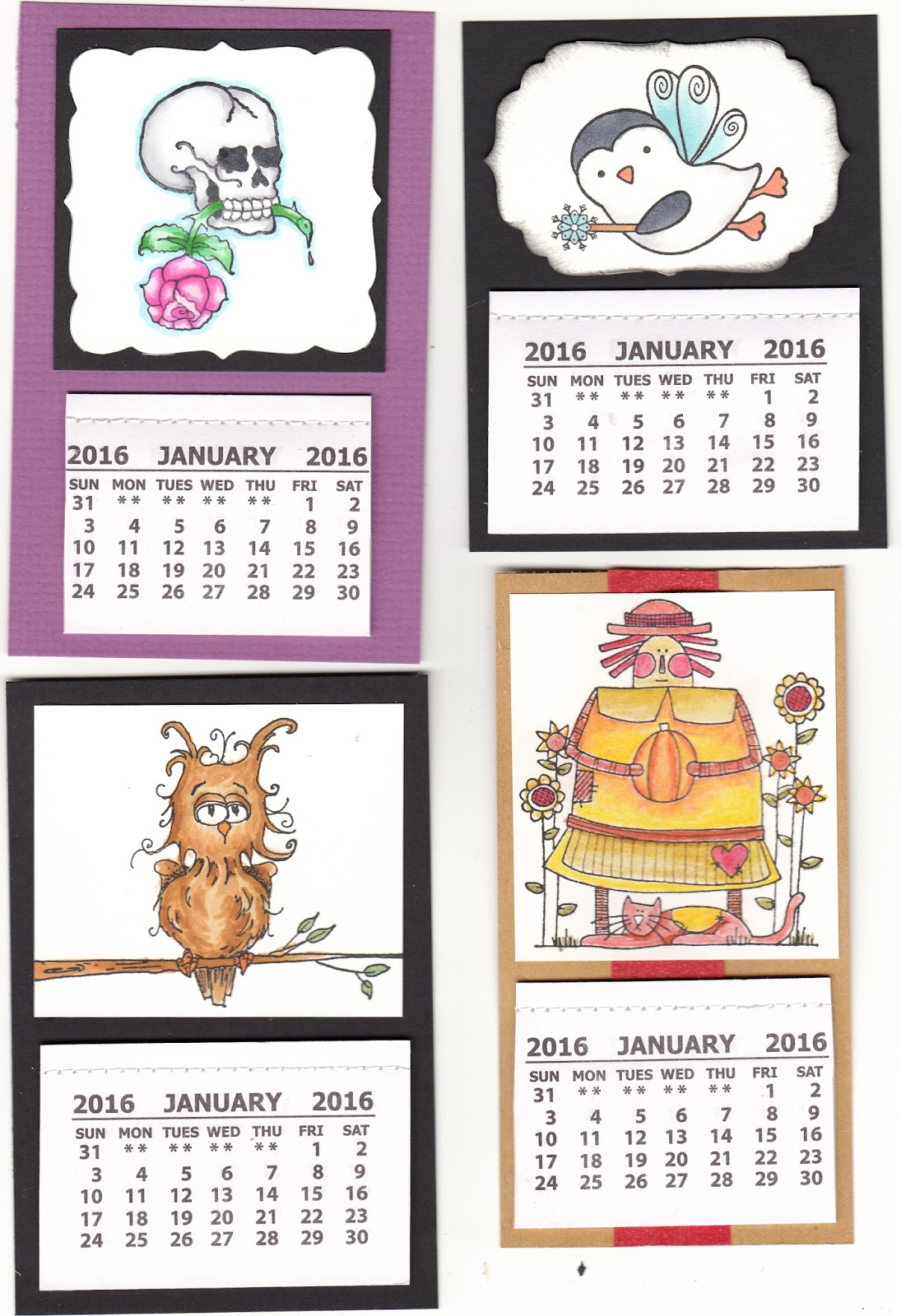 Holley's Blog: Mini Calendars