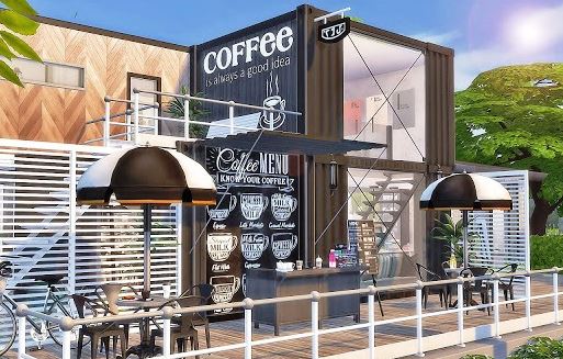 Pop Up Container Cafe Design - Container Design Ideas For Small Business